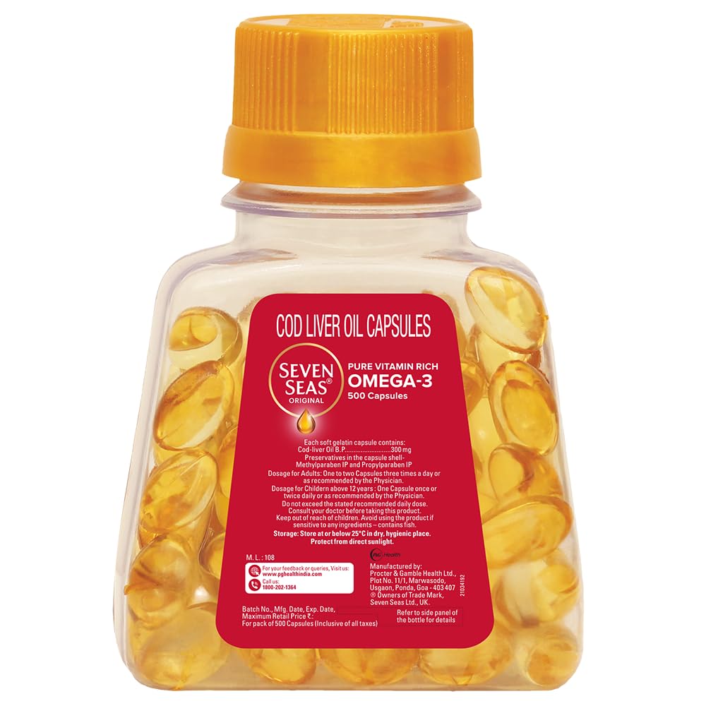 Seven Seas cod liver oil capsules