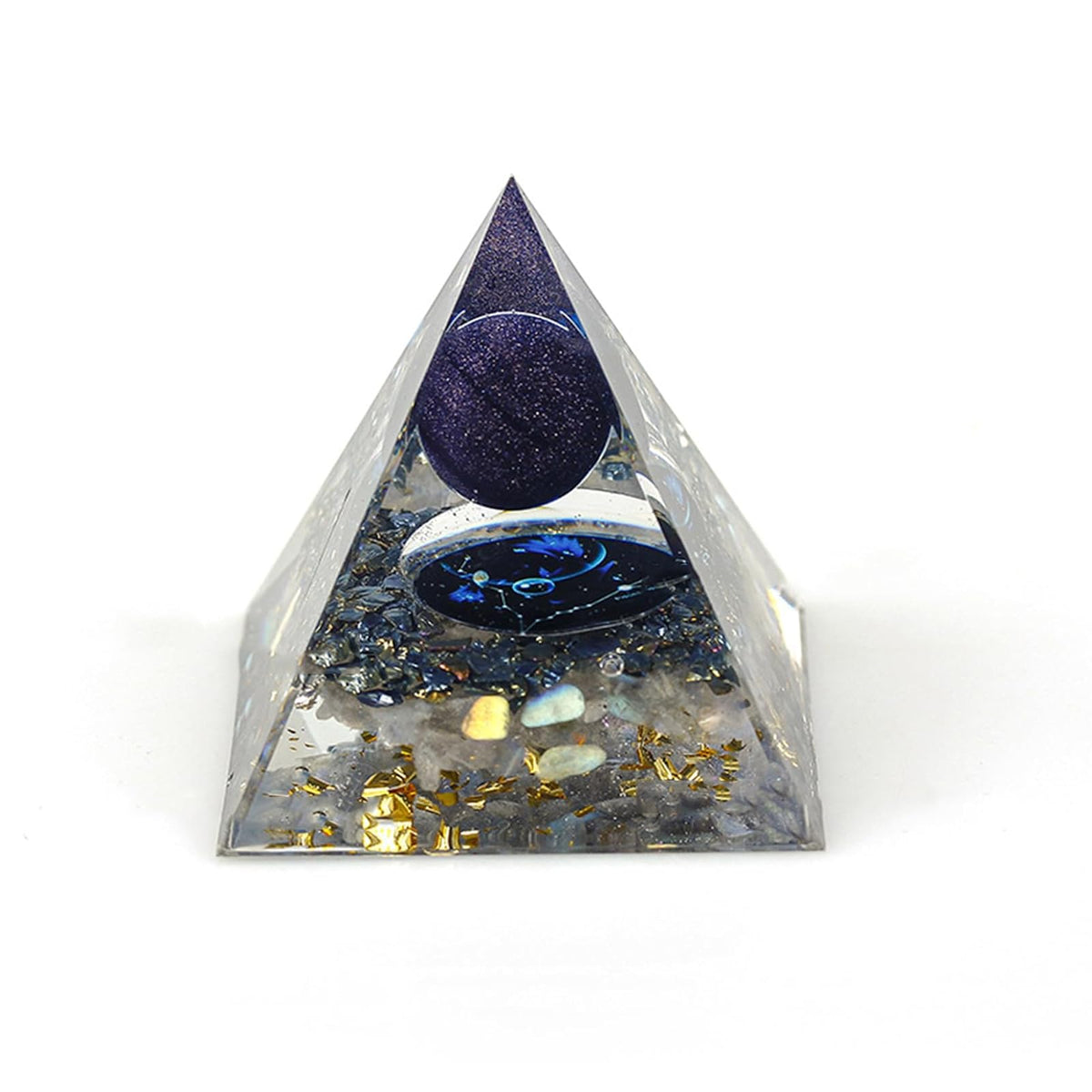 SEVNPRIME blue sandstone crystal pyramid