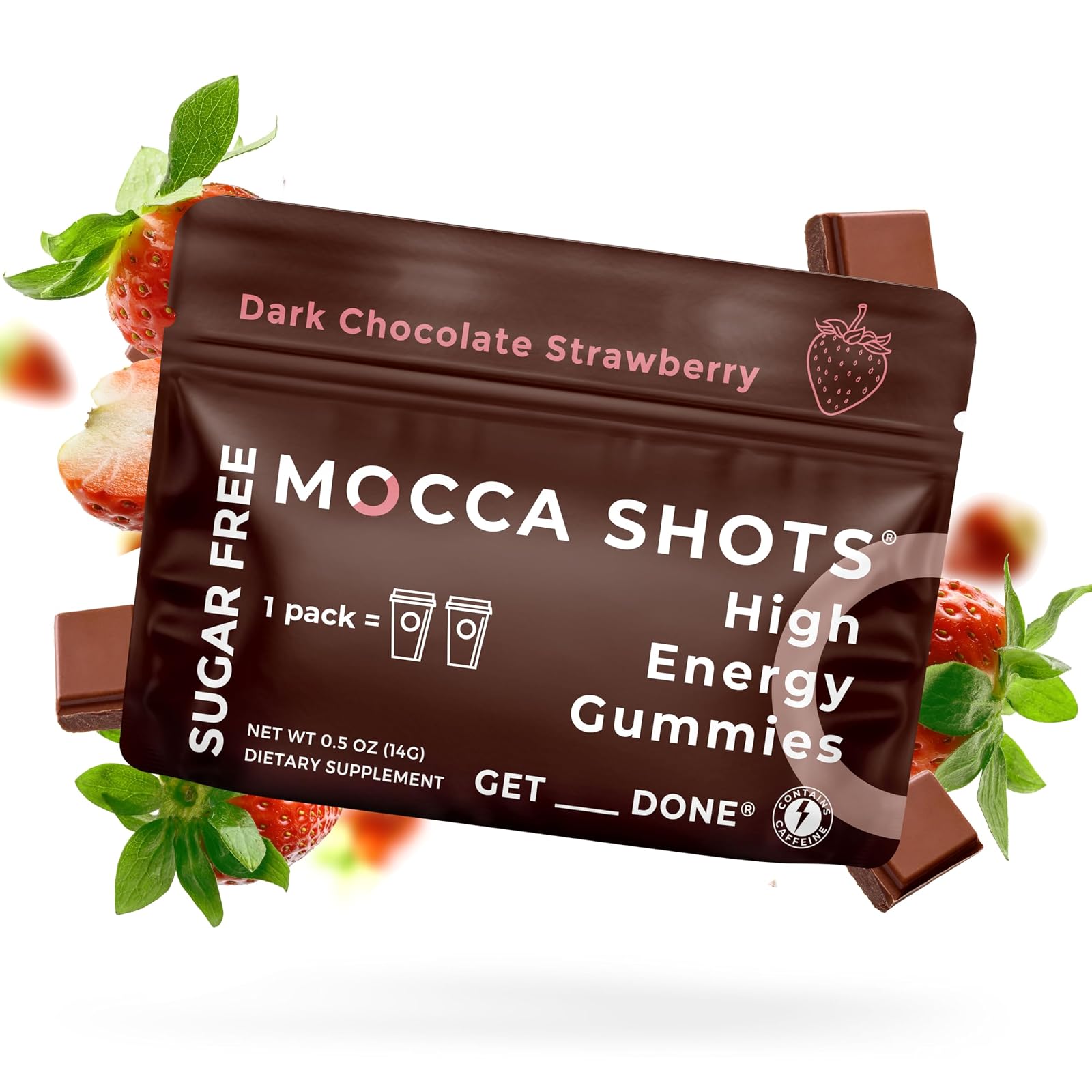 SGC Mocca Shots caffeine gummies for energy