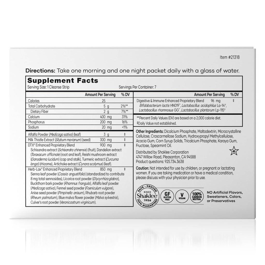 Shaklee cleanse packets for detox benefits