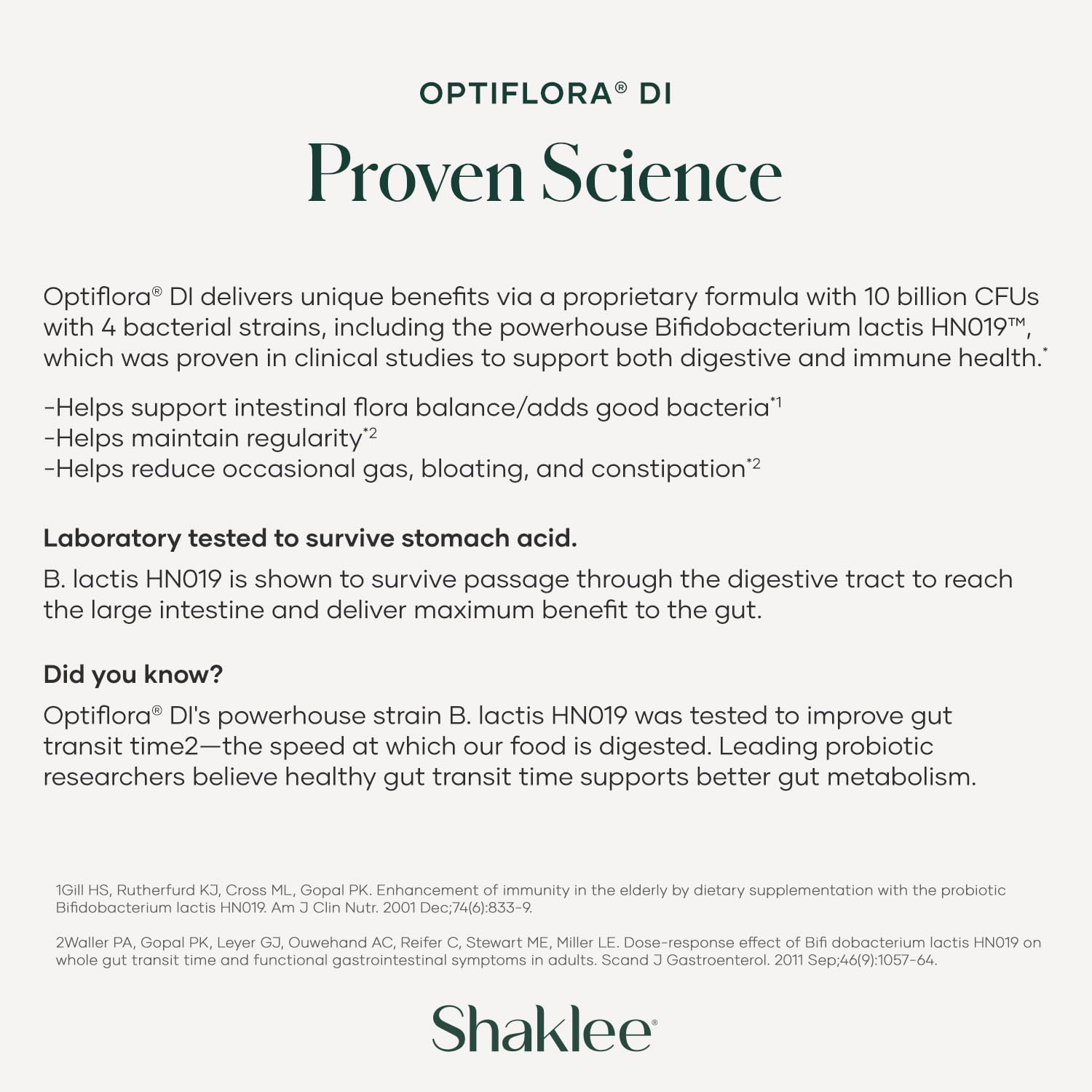 Shaklee Optiflora probiotic supplement