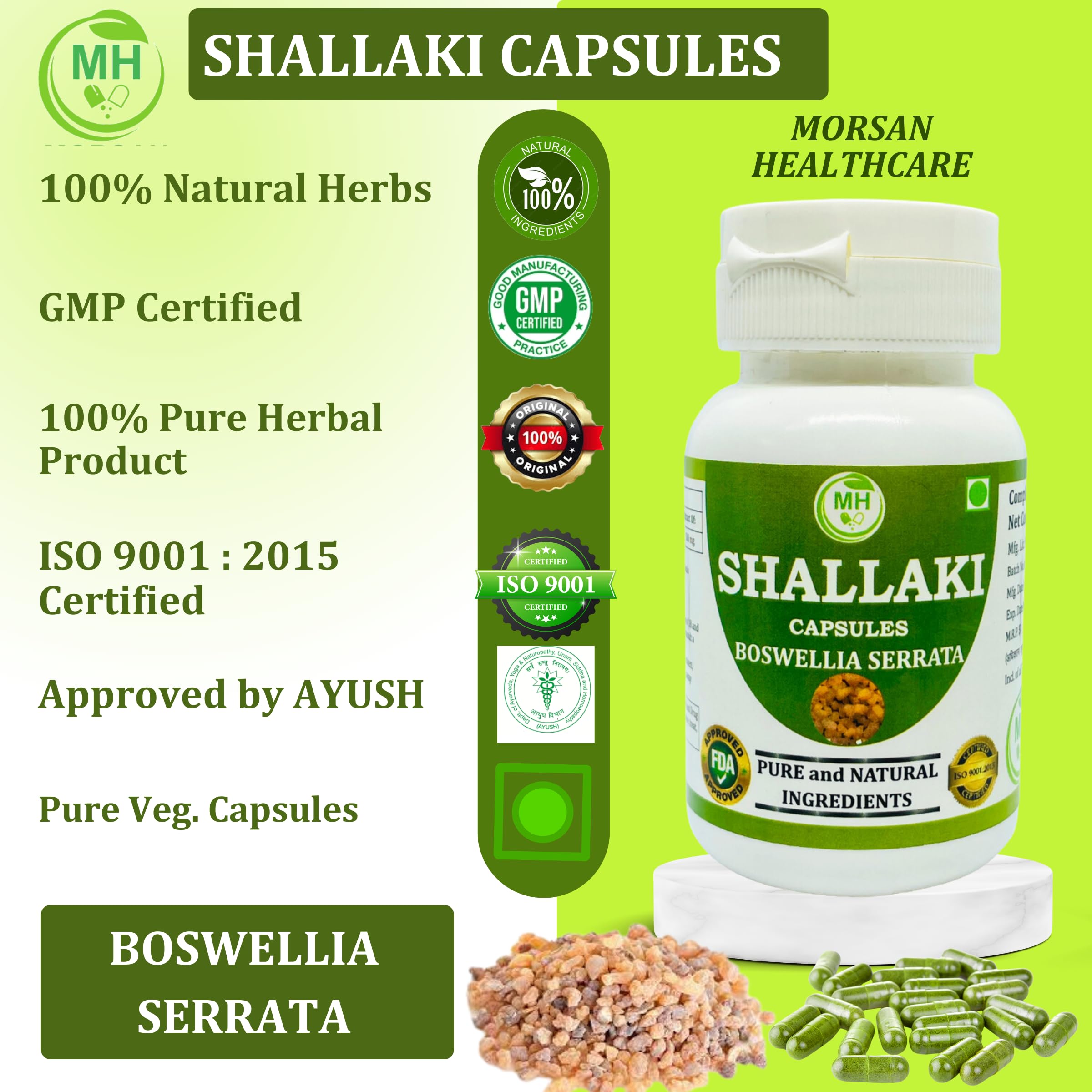 Shallaki 60 veg capsules for natural support