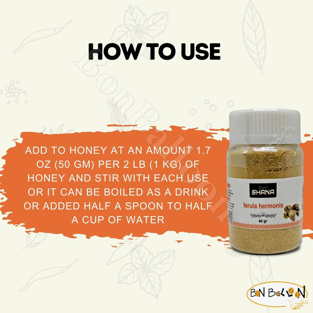 Shana herbal powder for cooking