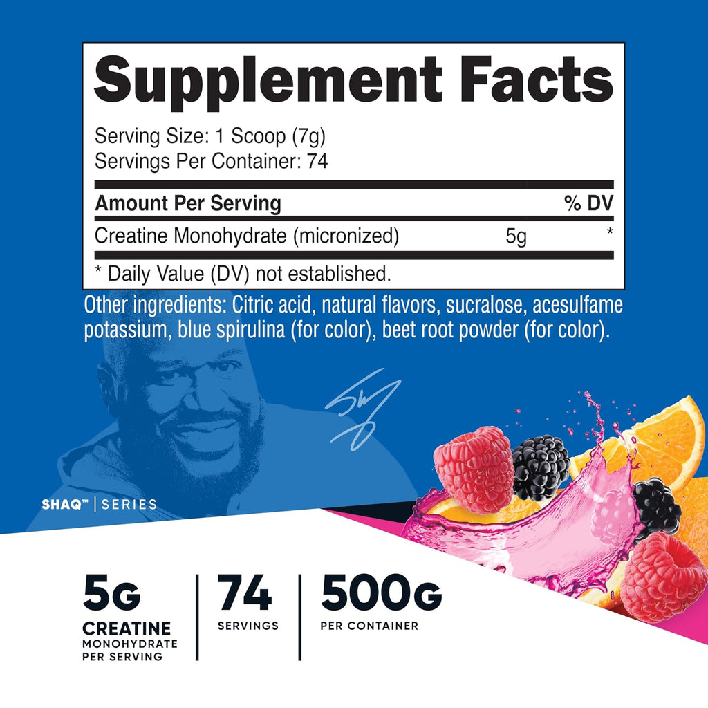Shaq's Berry Blast creatine for energy boost