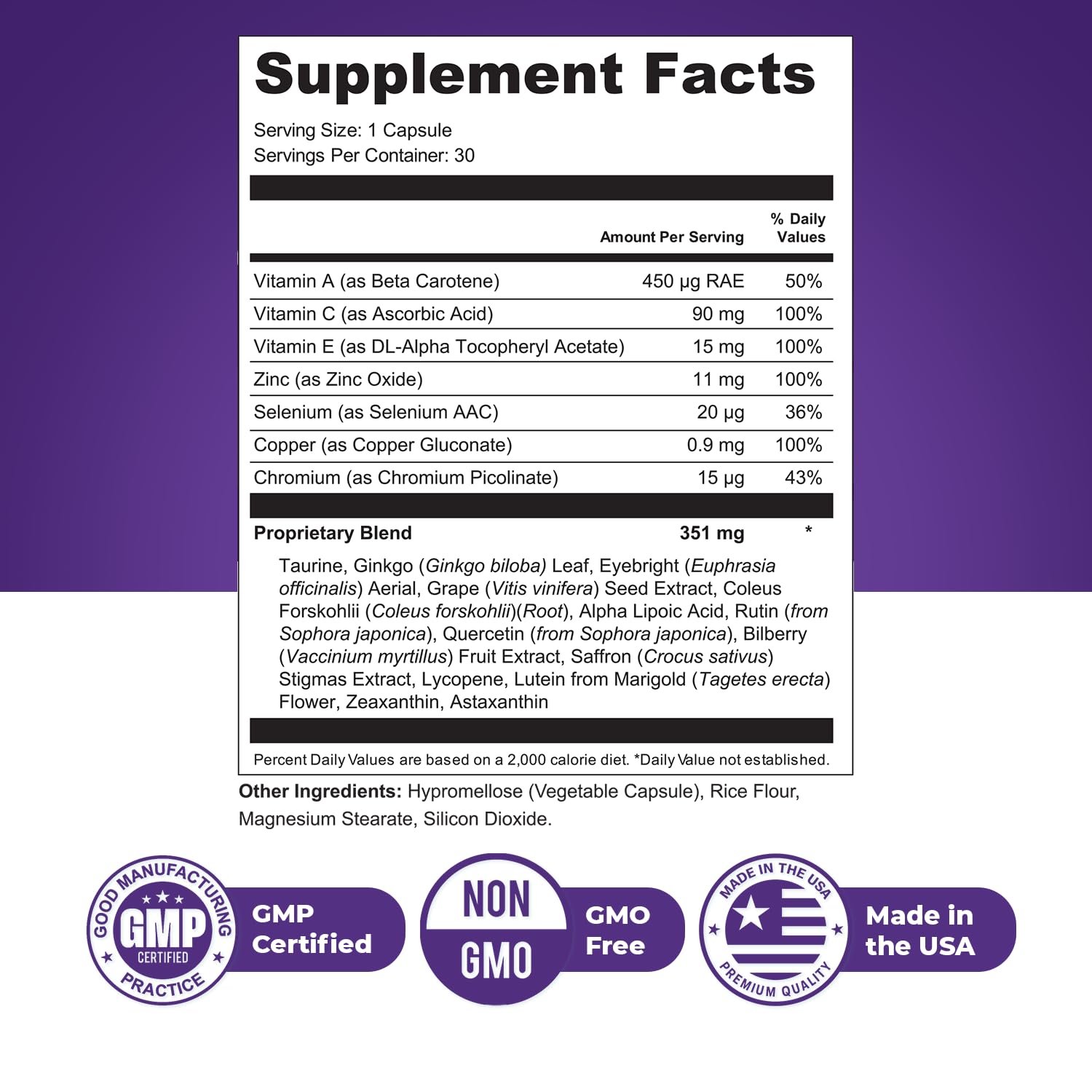 SharpVision immune support multivitamins