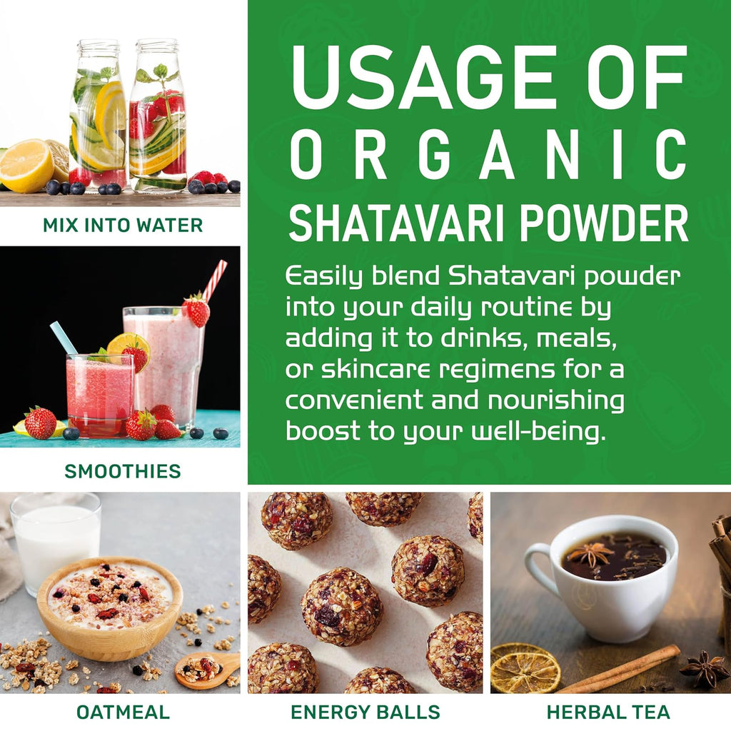 Shatavari powder rich in nutrients