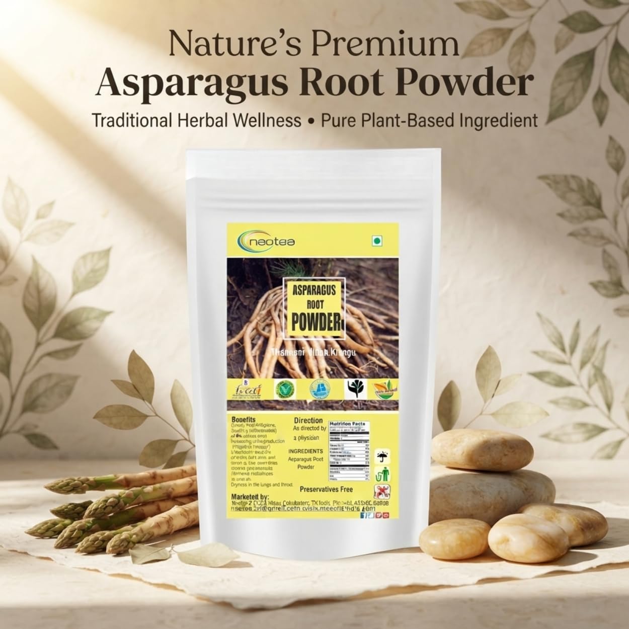 Shatavari root powder for overall wellness