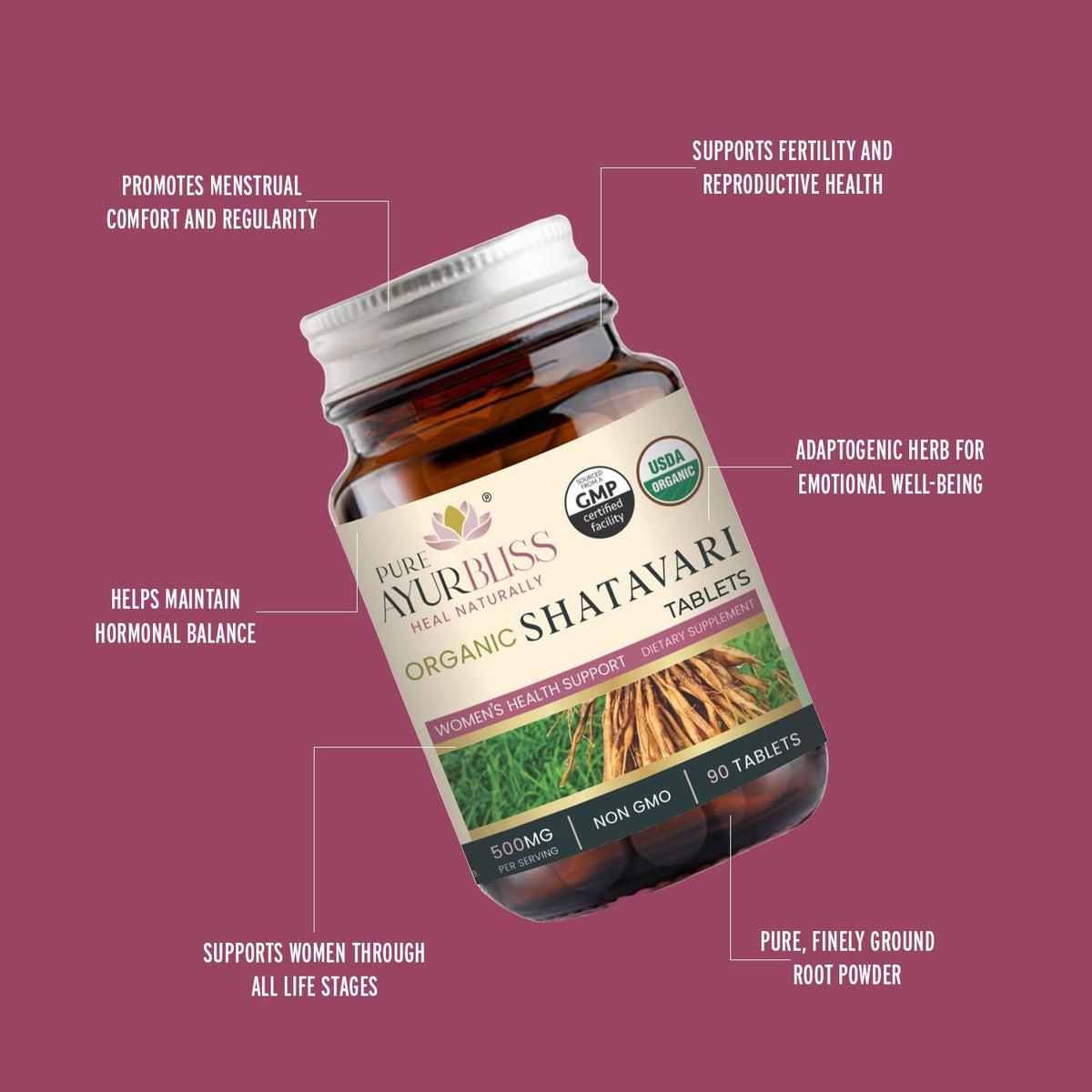 Shatavari tablets to support digestive health