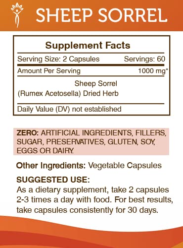 Sheep Sorrel capsules for immune health