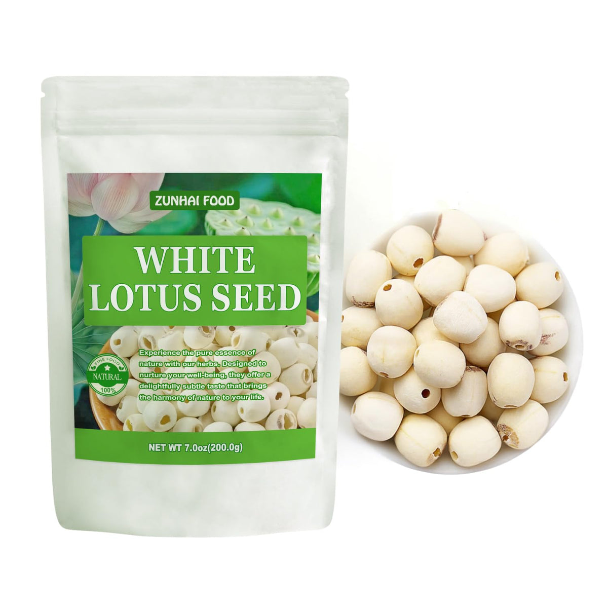 shelled and peeled lotus nuts