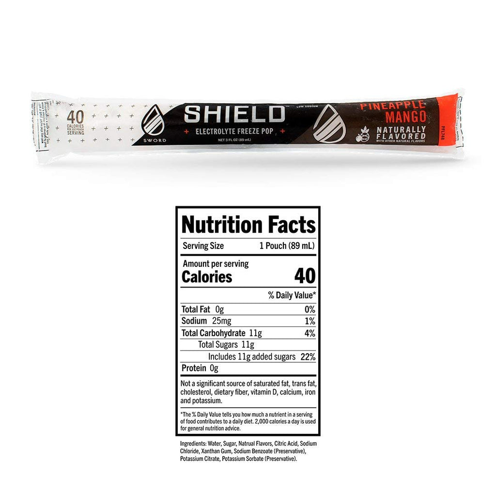 SHIELD electrolyte replenishment freeze pops