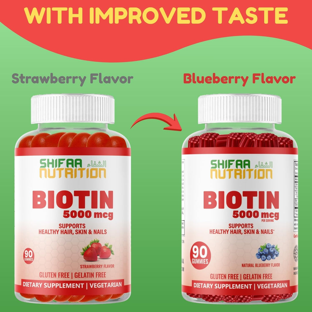 SHIFAA biotin gummies with 5000 mcg