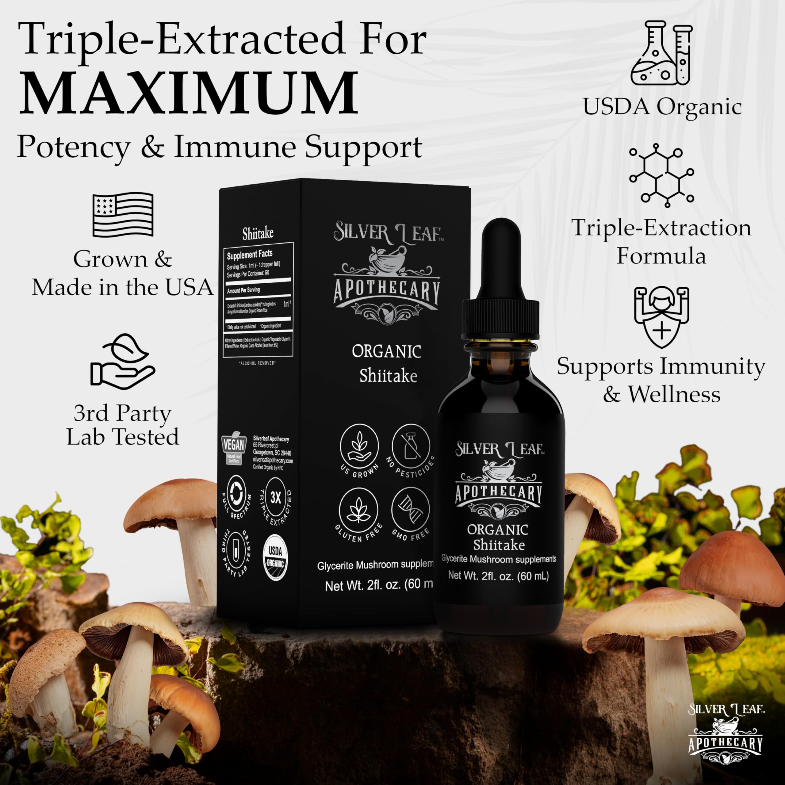 shiitake tincture for overall wellness