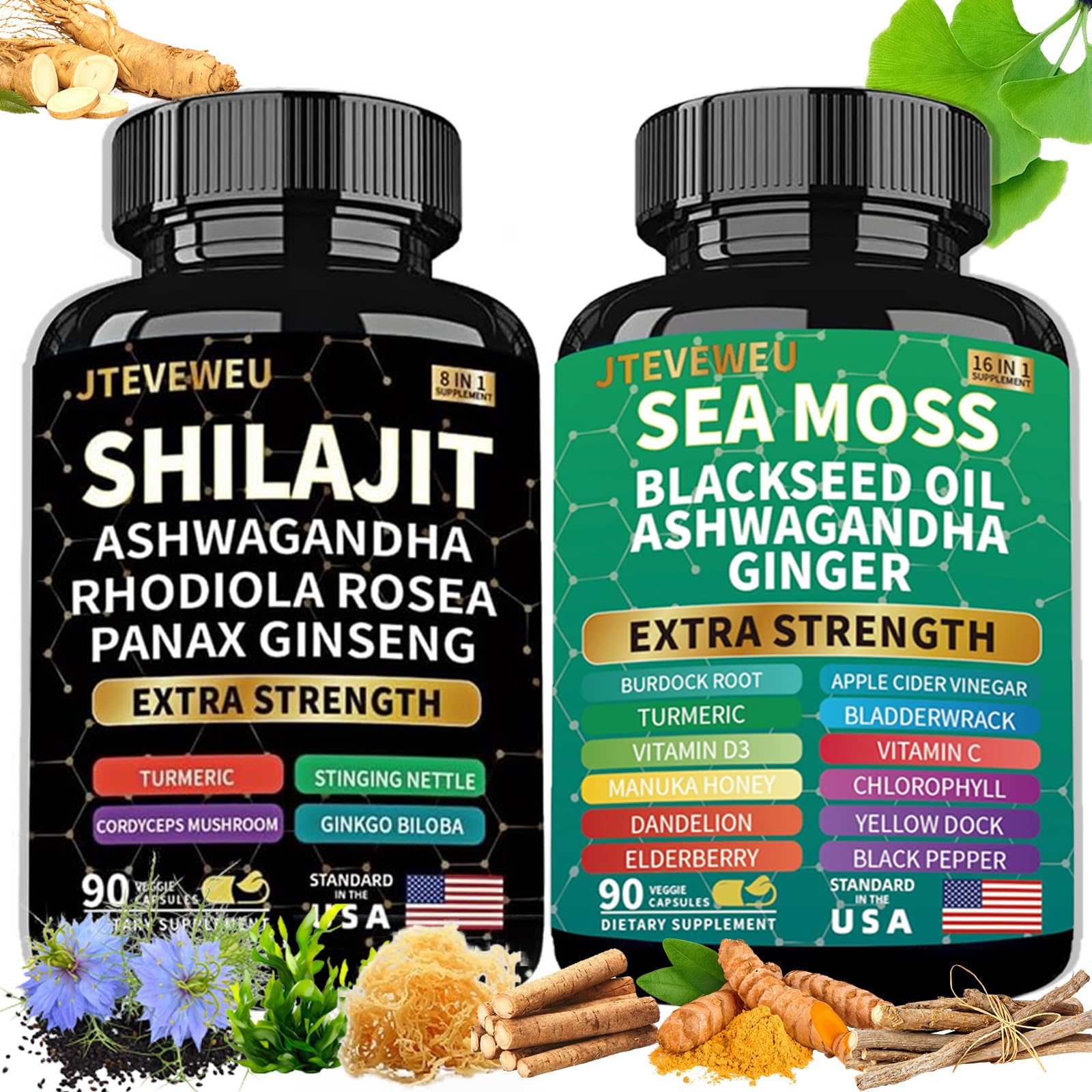 Shilajit and Sea Moss capsules