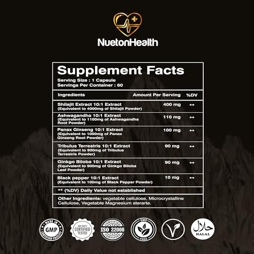 Shilajit capsules for active lifestyle