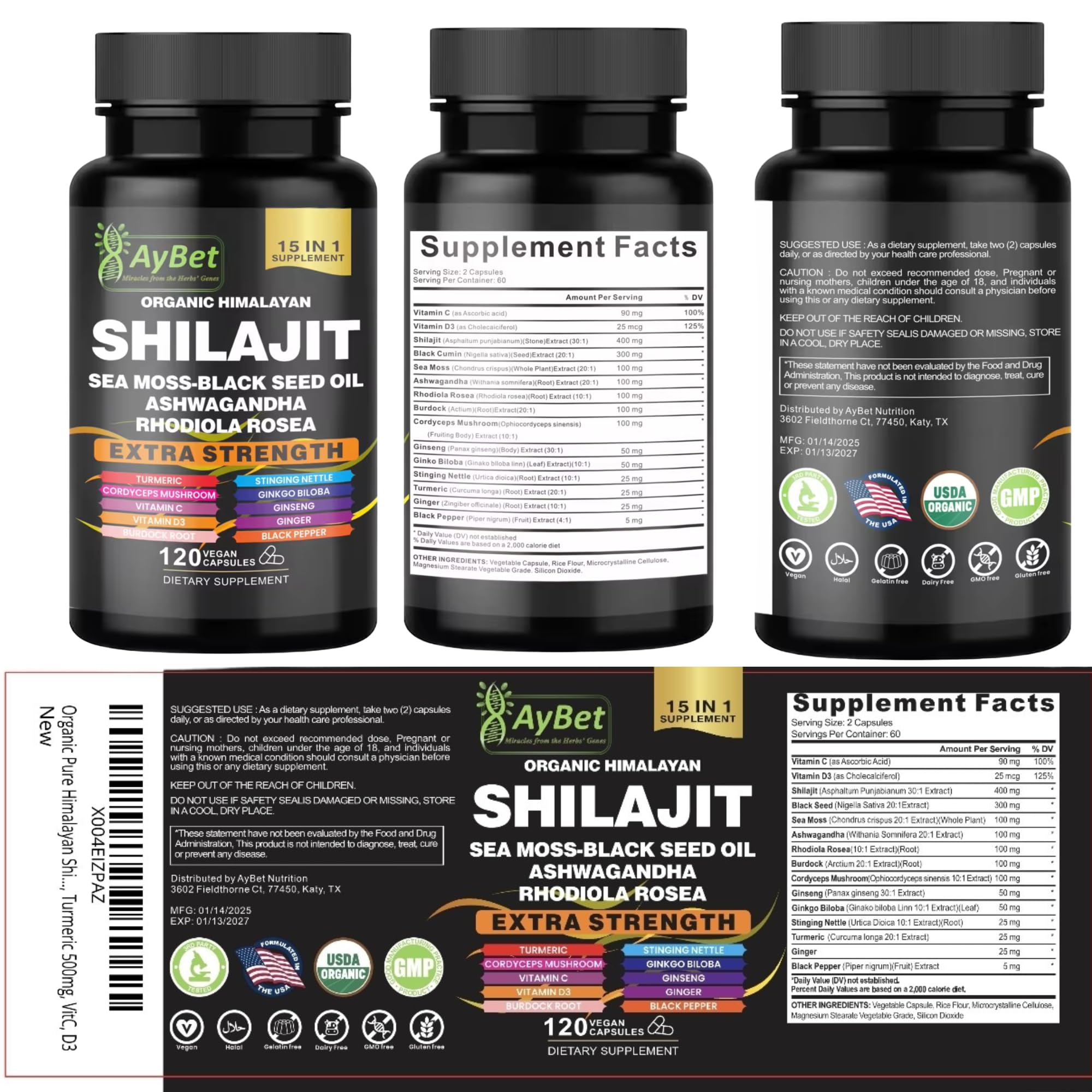 Shilajit capsules for enhanced performance