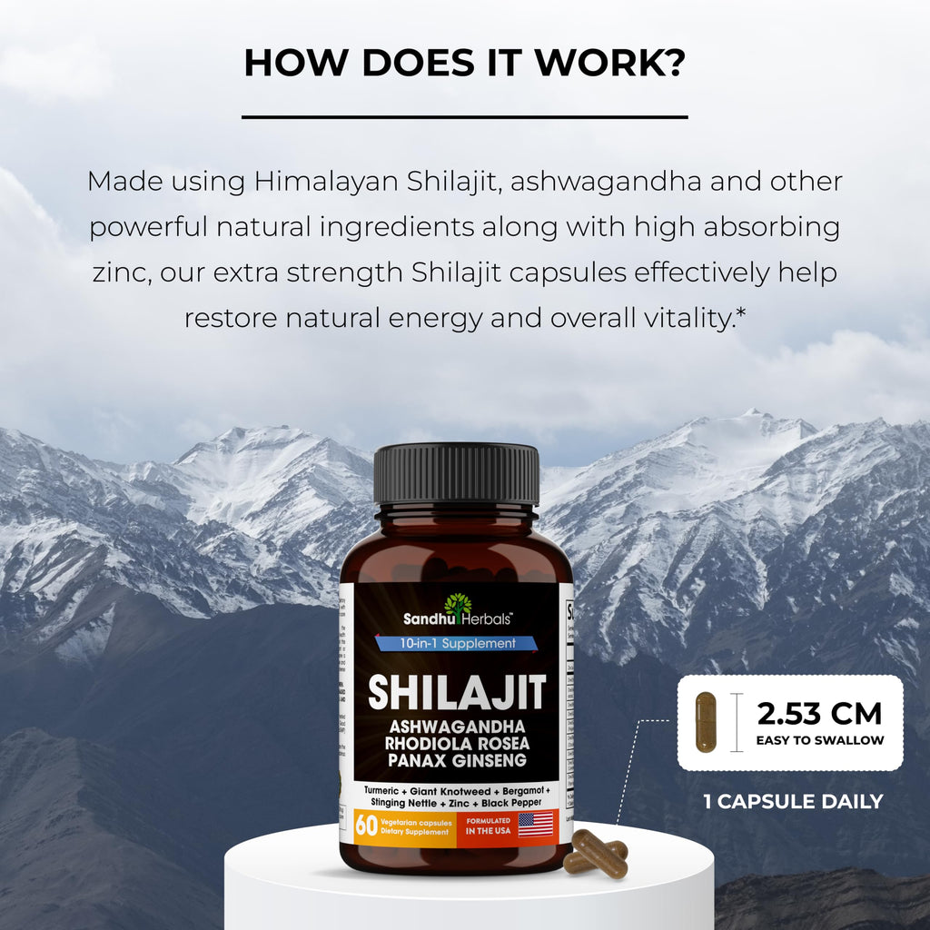 shilajit capsules for men's vitality