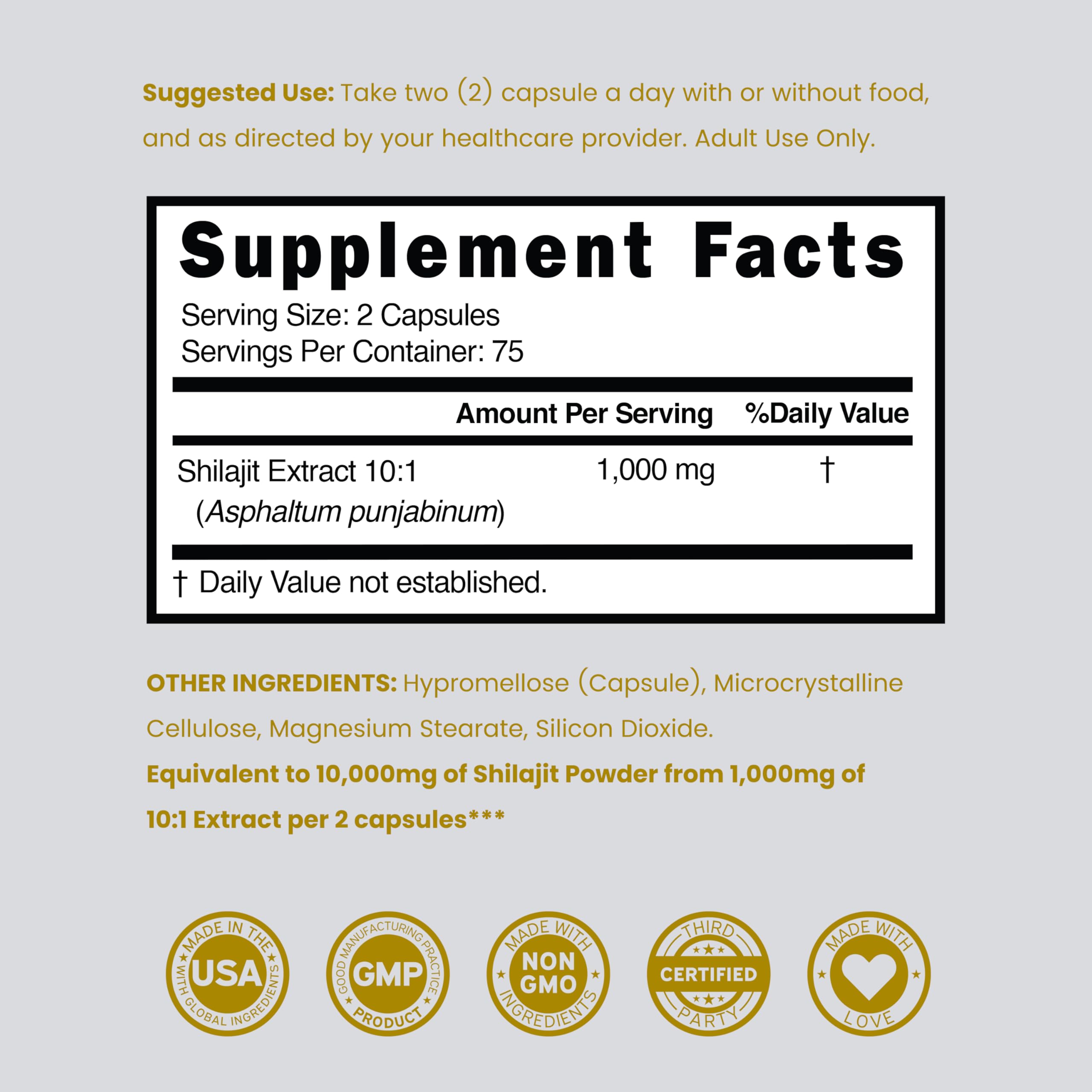 Shilajit capsules for mineral balance