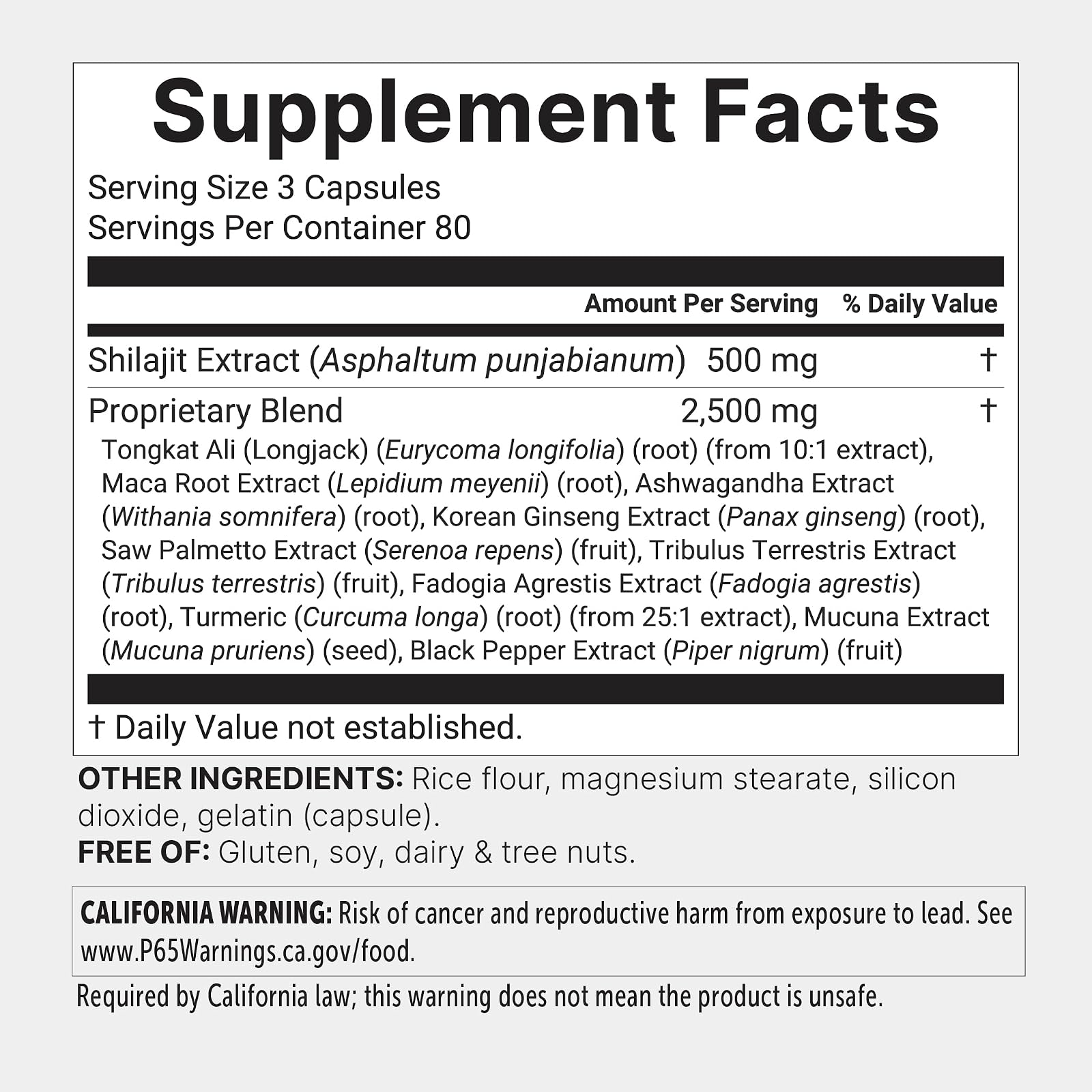 Shilajit capsules for vitality