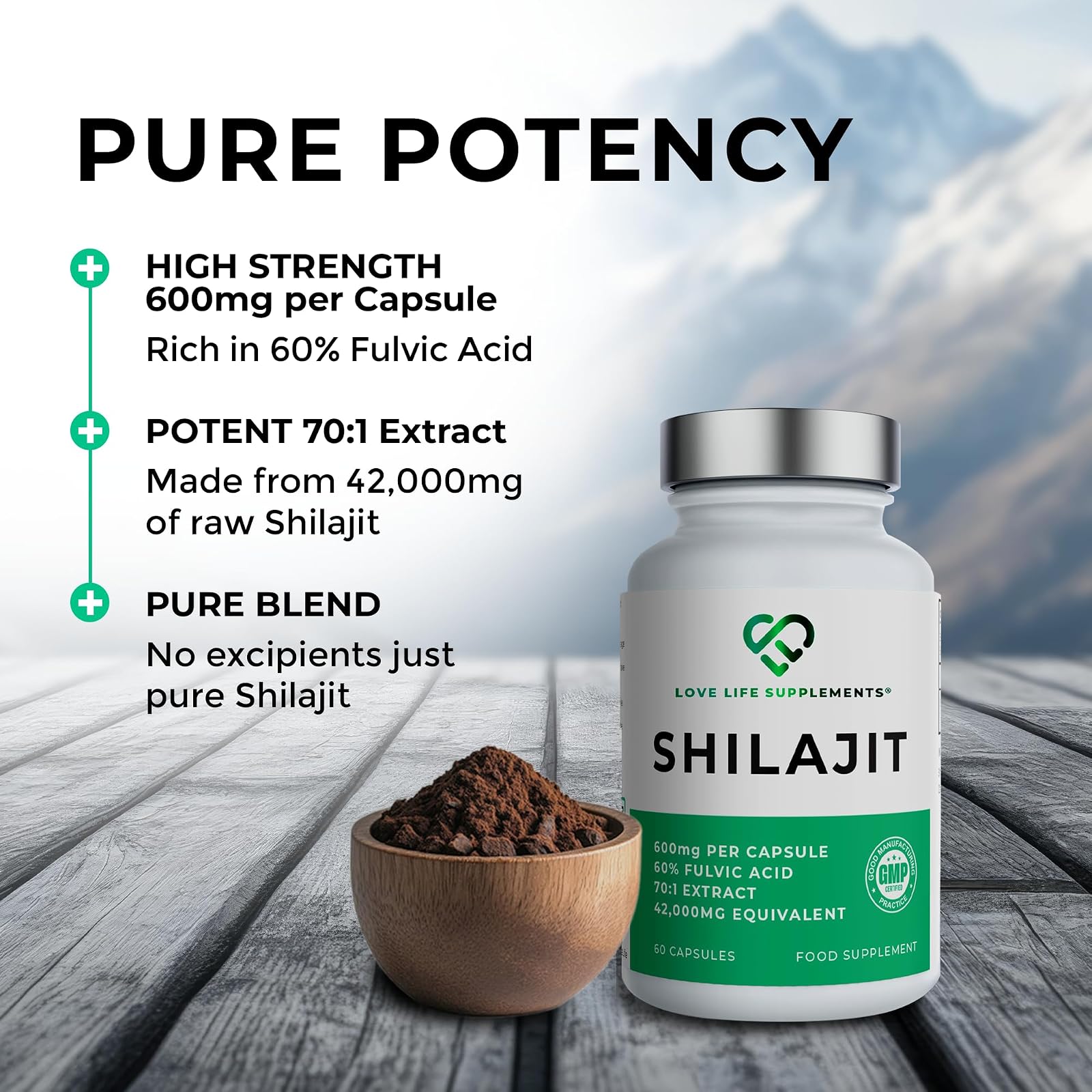 Shilajit capsules for wellness