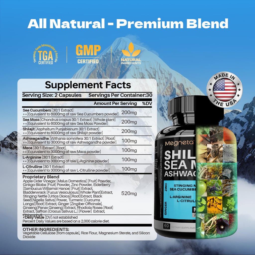 shilajit capsules with sea moss