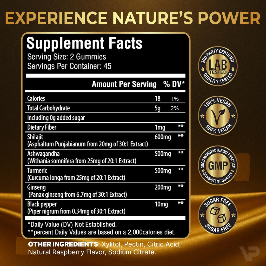 shilajit gold gummies for health