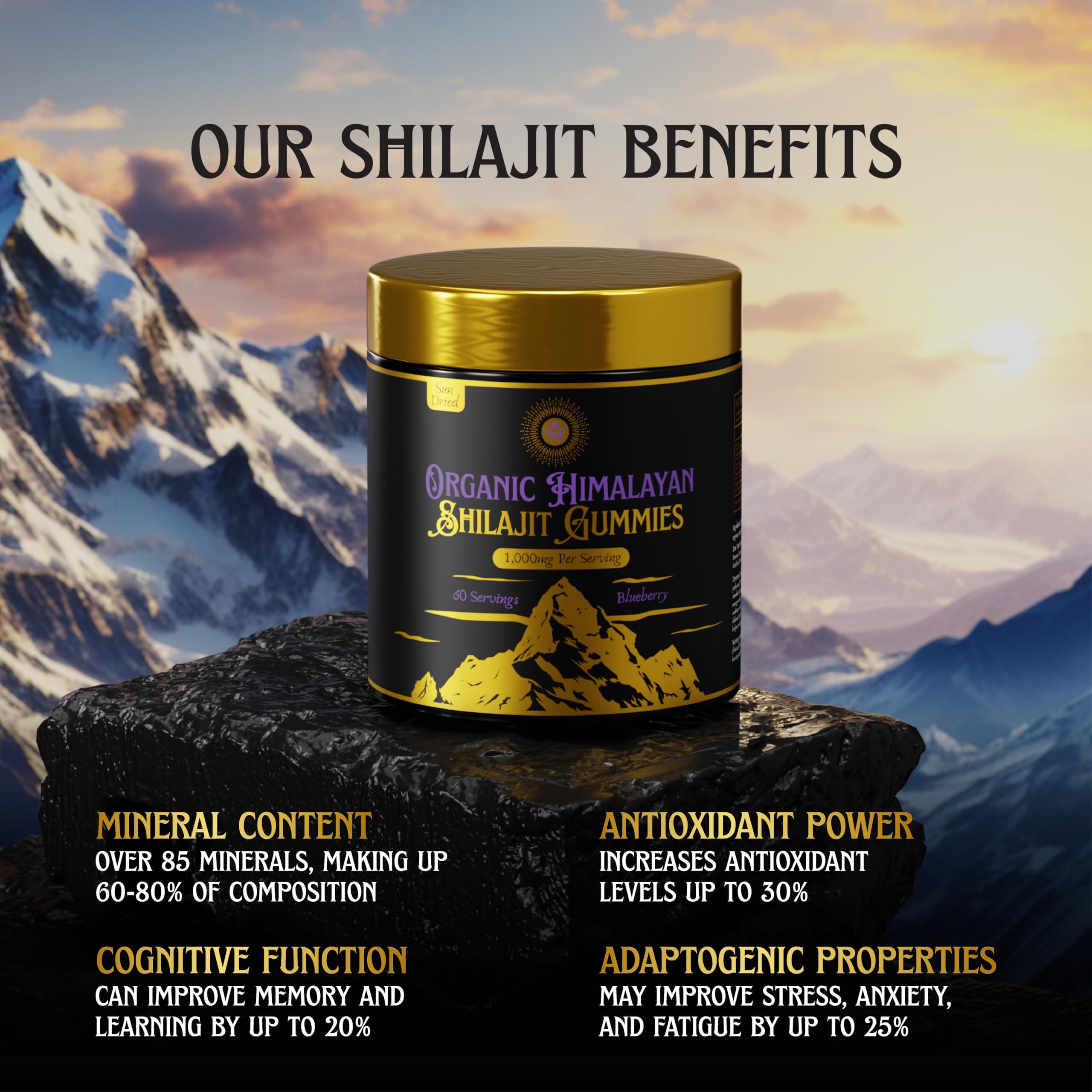 Shilajit gummies for enhanced absorption