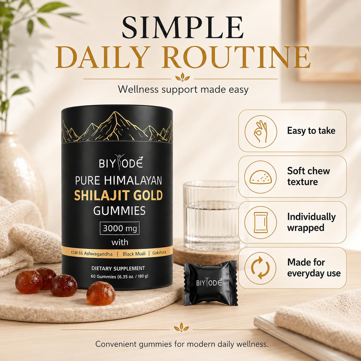 Shilajit gummies for enhanced performance