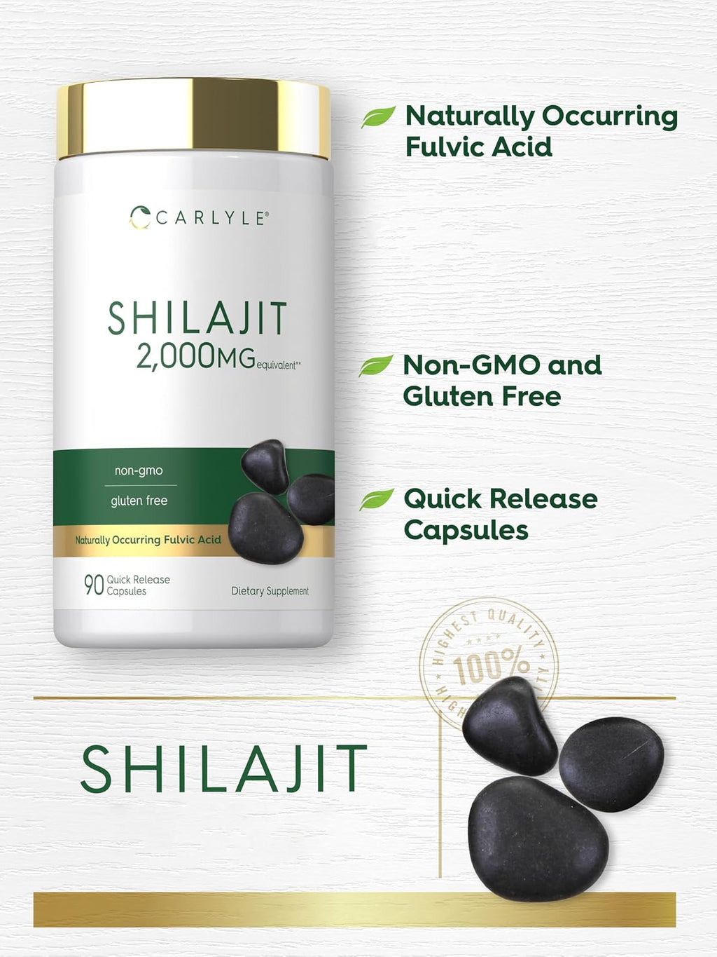 Shilajit resin capsules for daily use