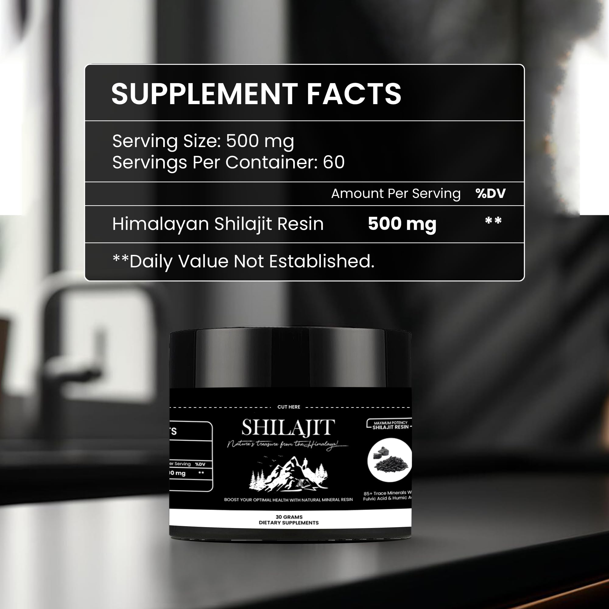 Shilajit resin for daily nutrition