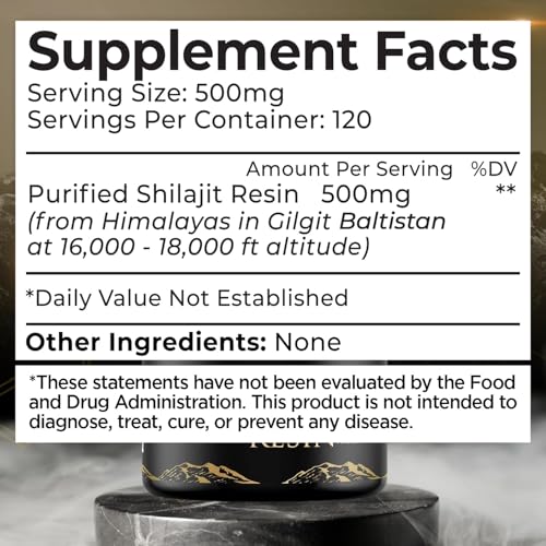 Shilajit resin for energy enhancement