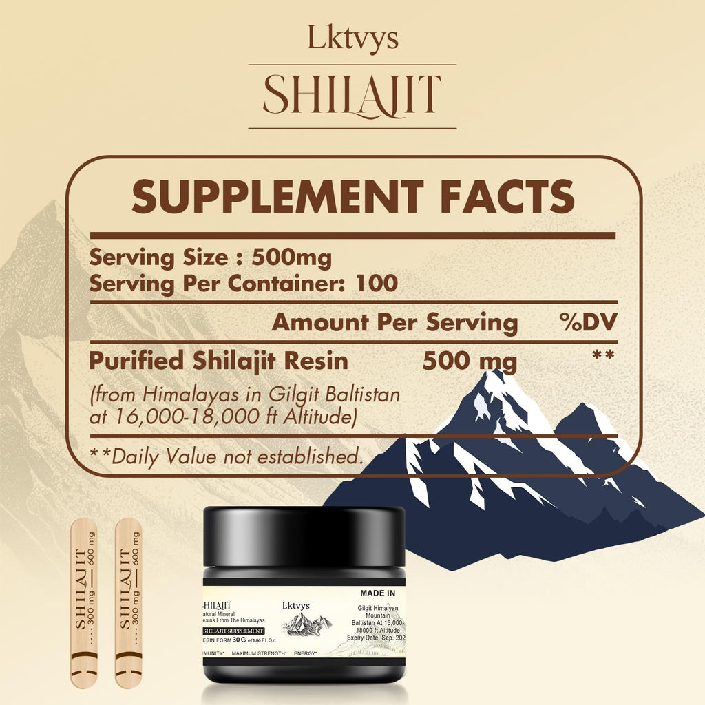Shilajit resin for energy support