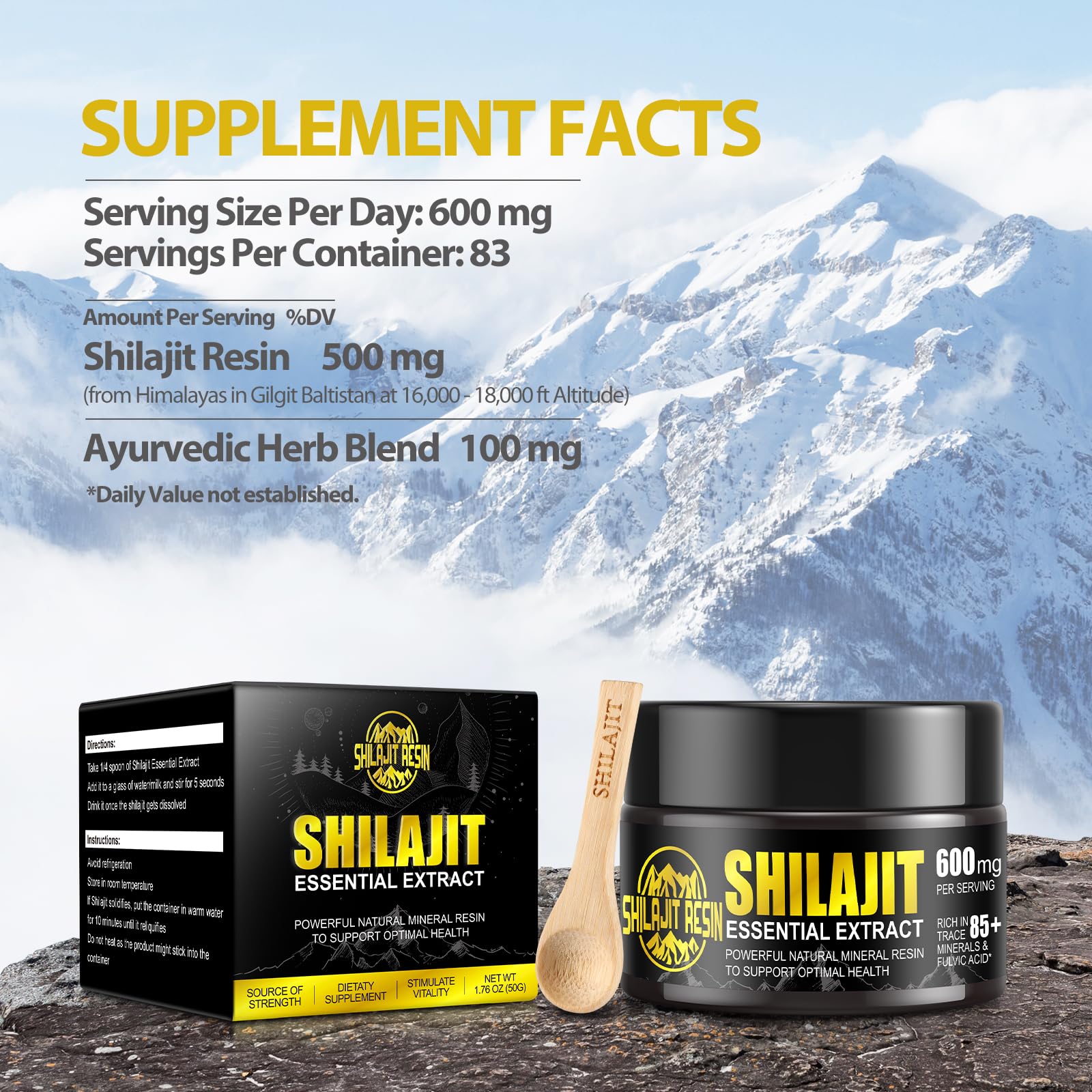 Shilajit resin for enhanced vitality