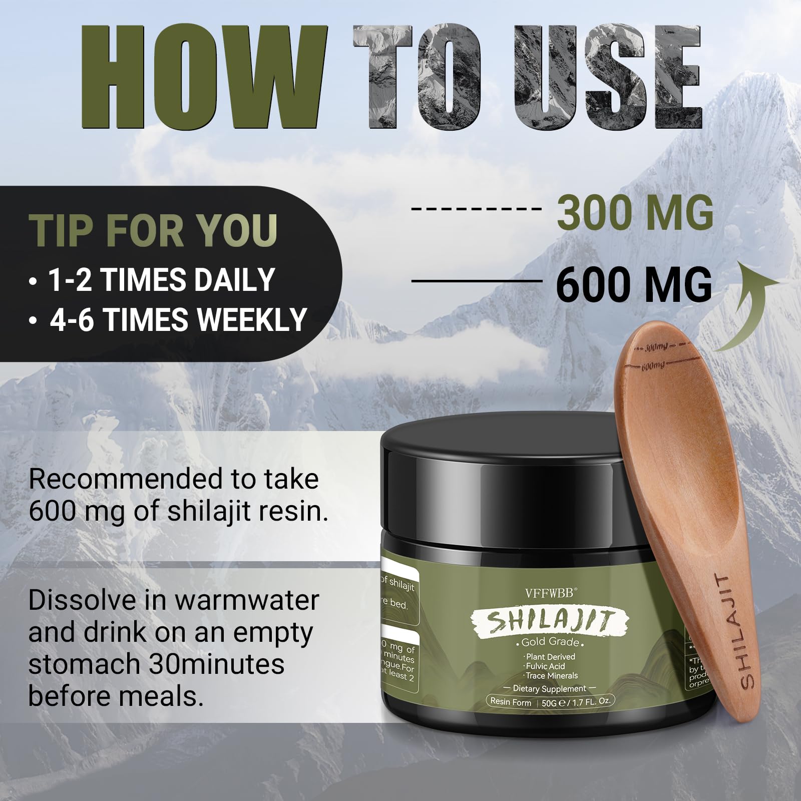 Shilajit resin for overall wellness