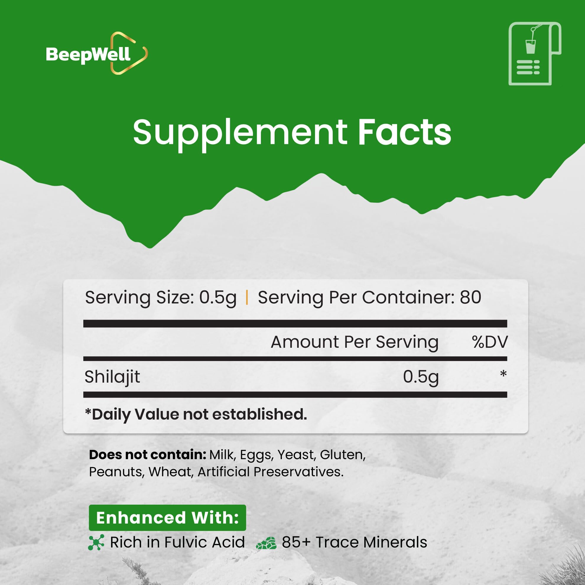 shilajit resin with 85+ trace minerals