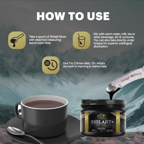 shilajit resin with included spoon