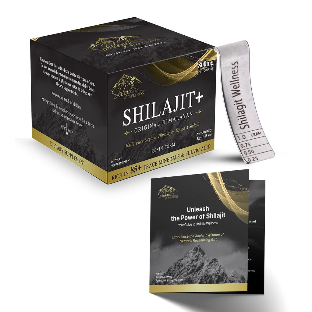 shilajit resin with informative booklet