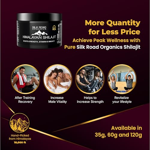 shilajit resin with measuring spoon