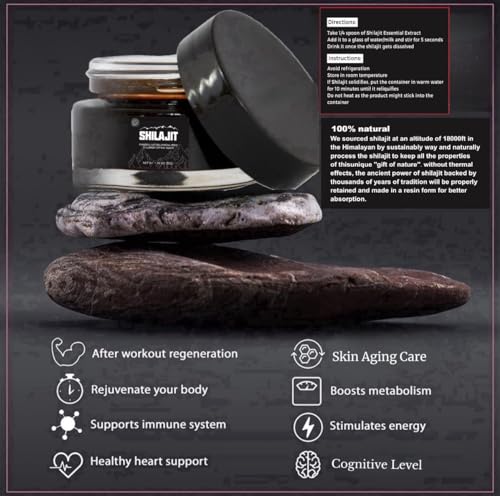 shilajit resin with spoon included