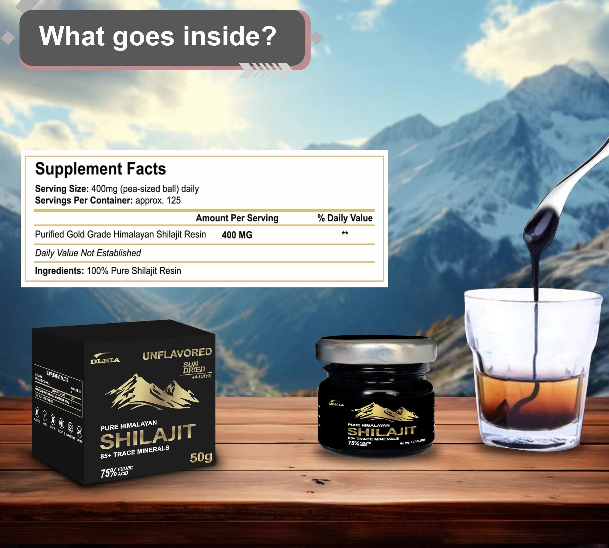Shilajit supplement for daily energy