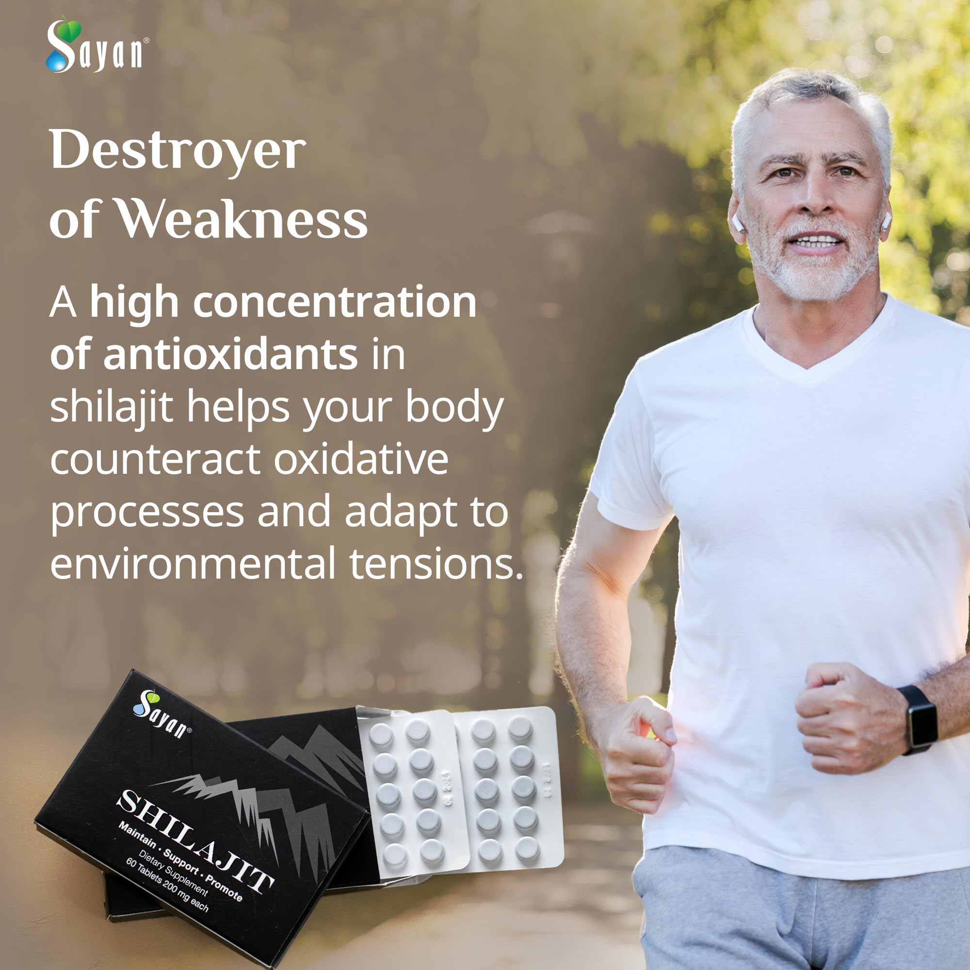 Shilajit tablets for physical performance