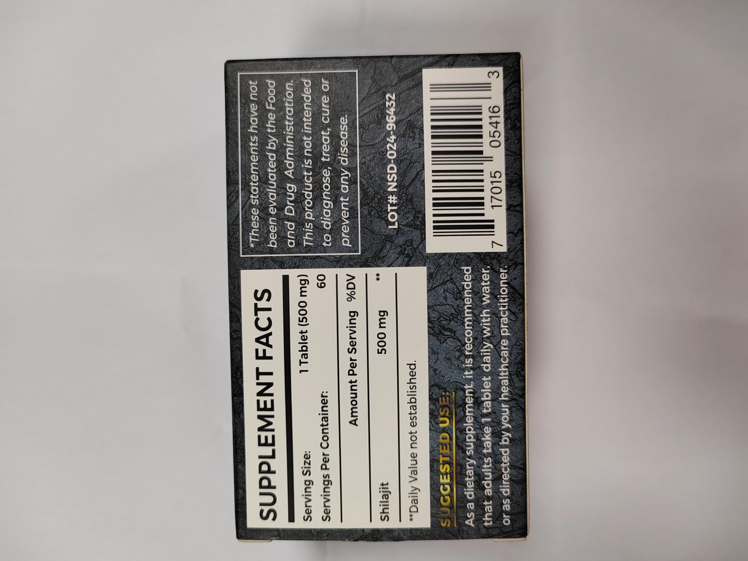 Shilajit tablets with essential minerals
