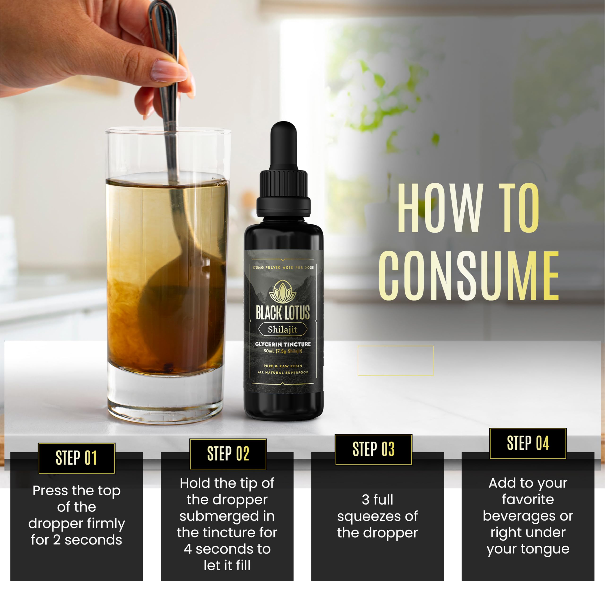 Shilajit tincture with fulvic acid