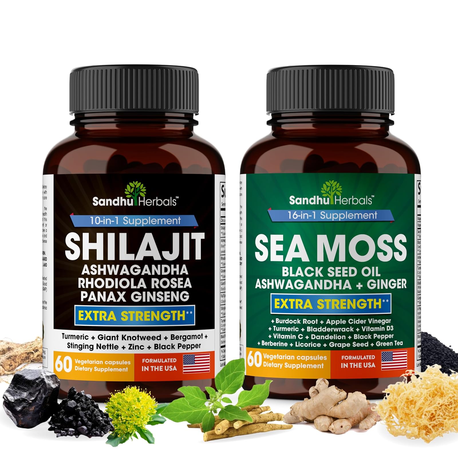 Shilajit turmeric supplement capsules