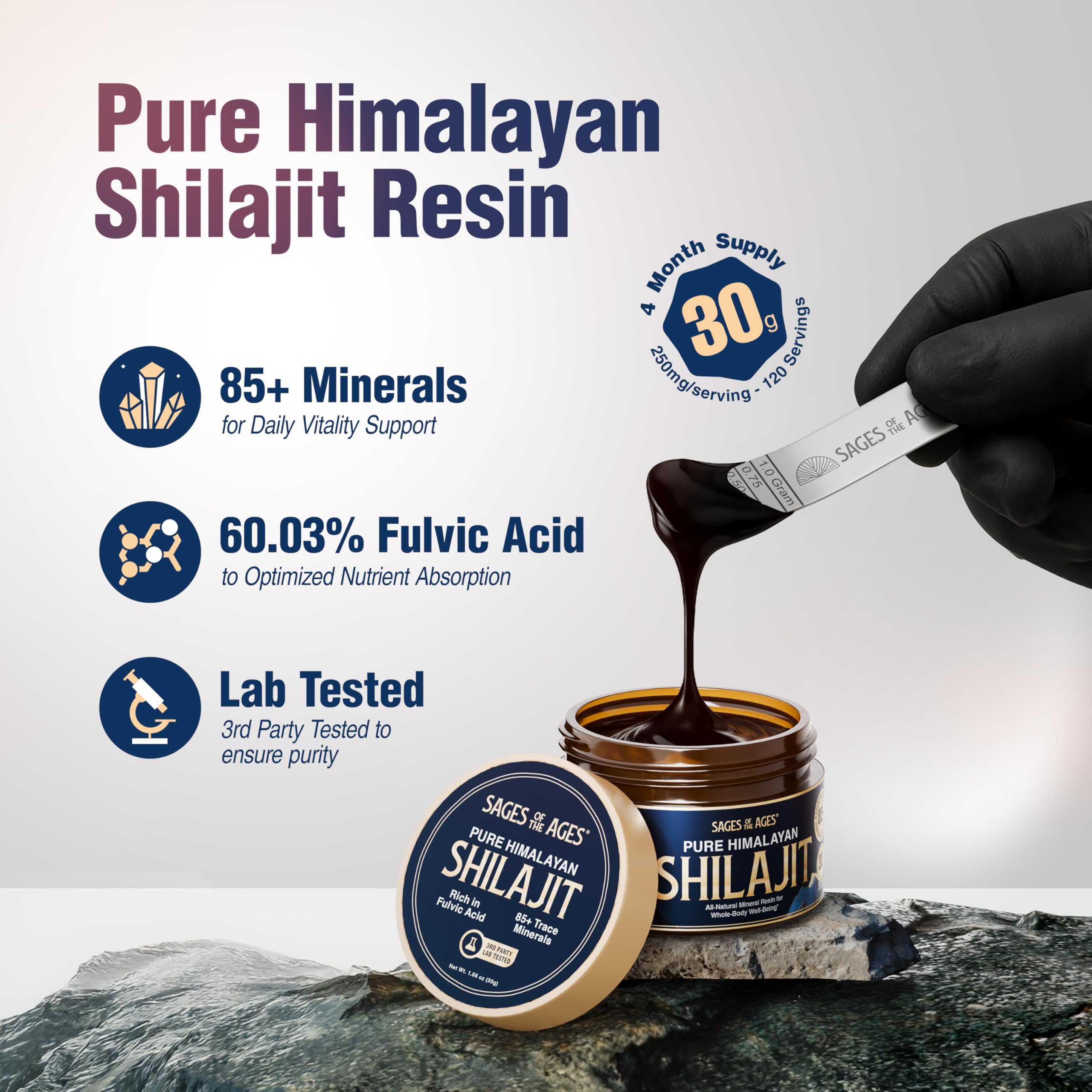 shilajit with 85+ trace minerals