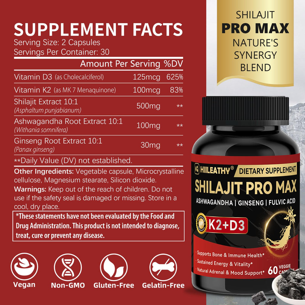 shilajit with essential vitamins