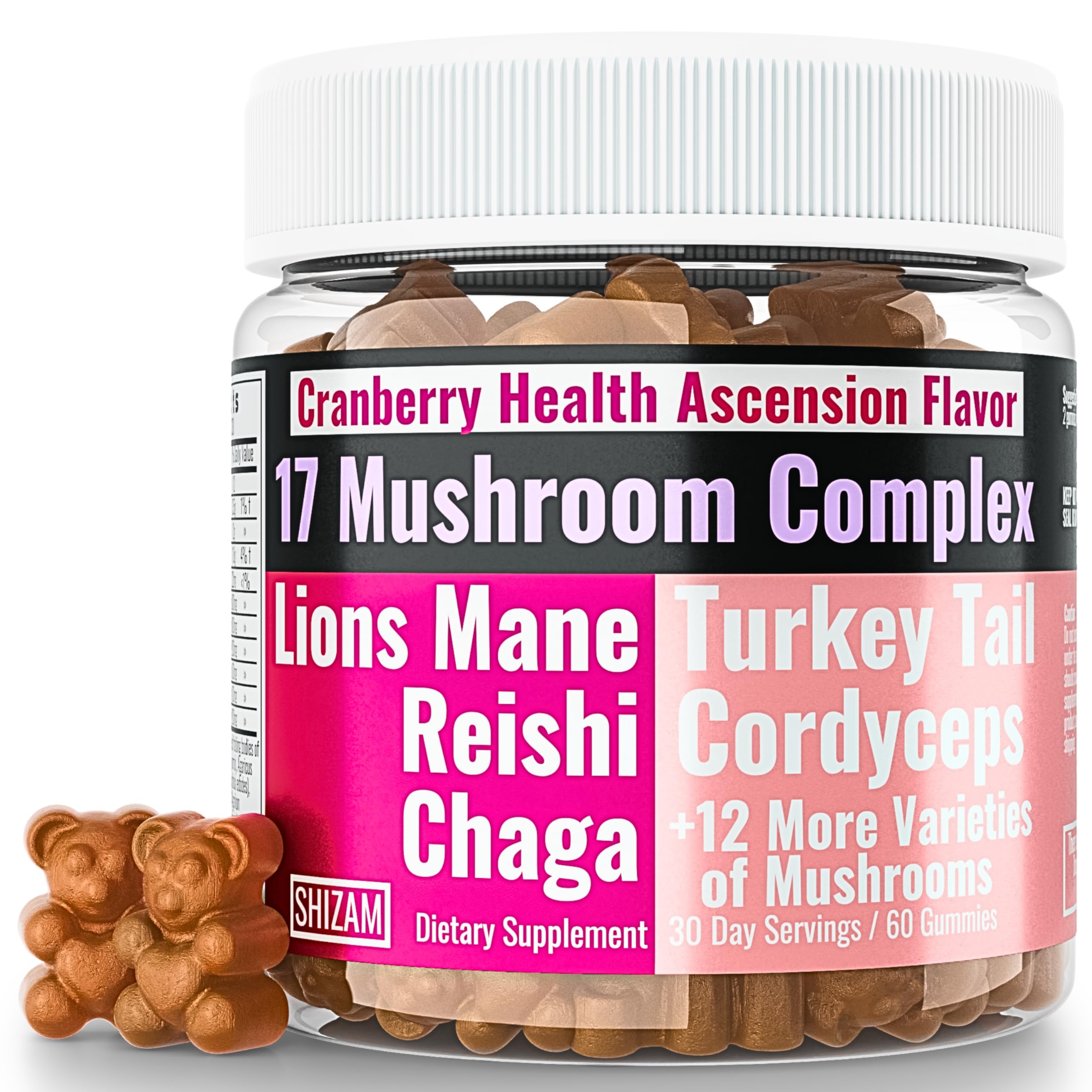 SHIZAM mushroom complex gummies for adults