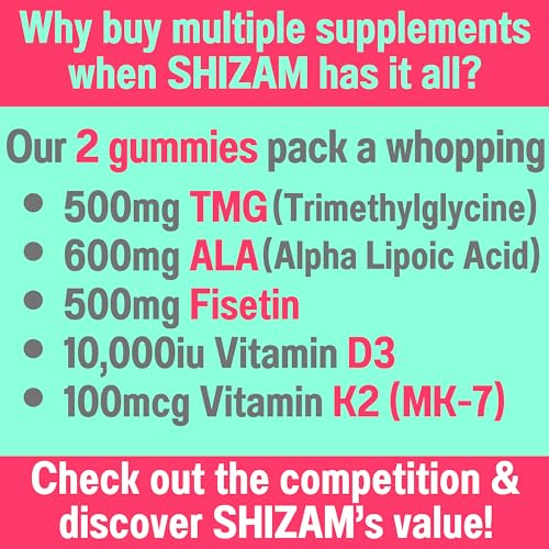 SHIZAM TMG gummies with ALA and D3