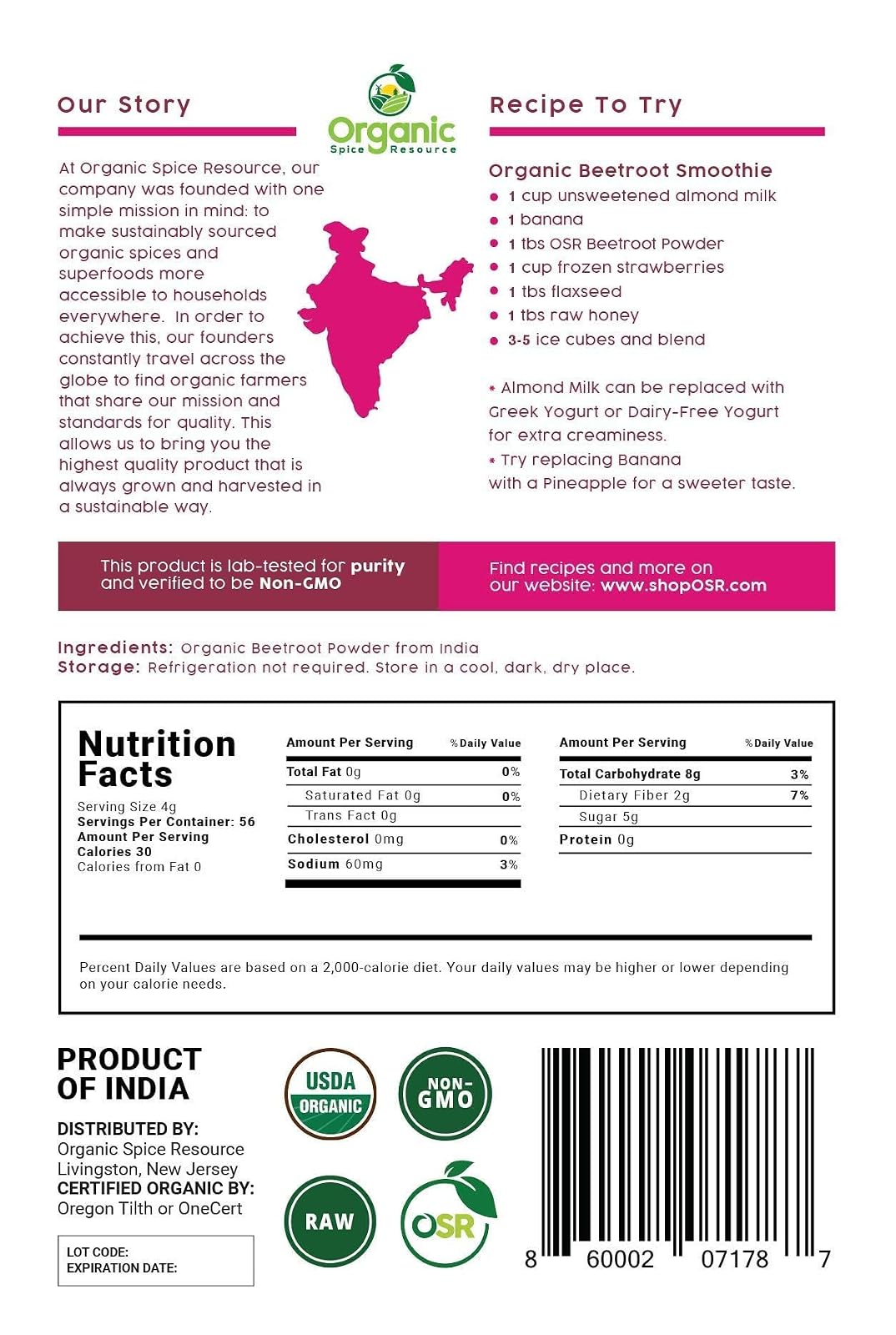 SHOPOSR beet root powder for baking