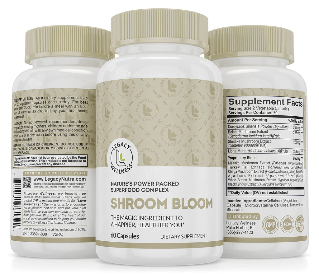 Shroom Bloom mushroom supplement benefits